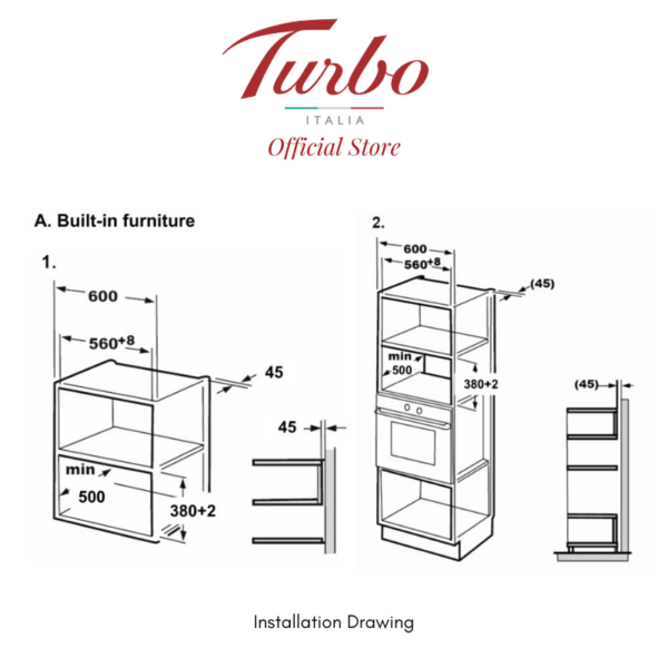Turbo Italia – Incanto TMO25BK 25L Microwave Oven With Grill – Hob and ...