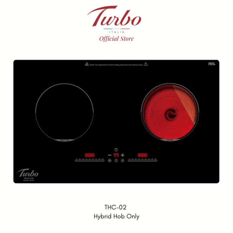 Turbo Italia – THC-002 Hybrid Hob with Induction & Ceramic Zones – Hob ...